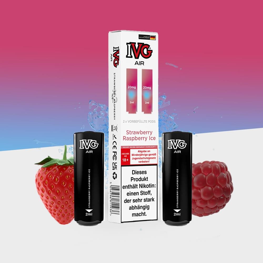 IVG Air 2 in 1 - Strawberry Raspberry Ice- Pod 20mg, 5,99