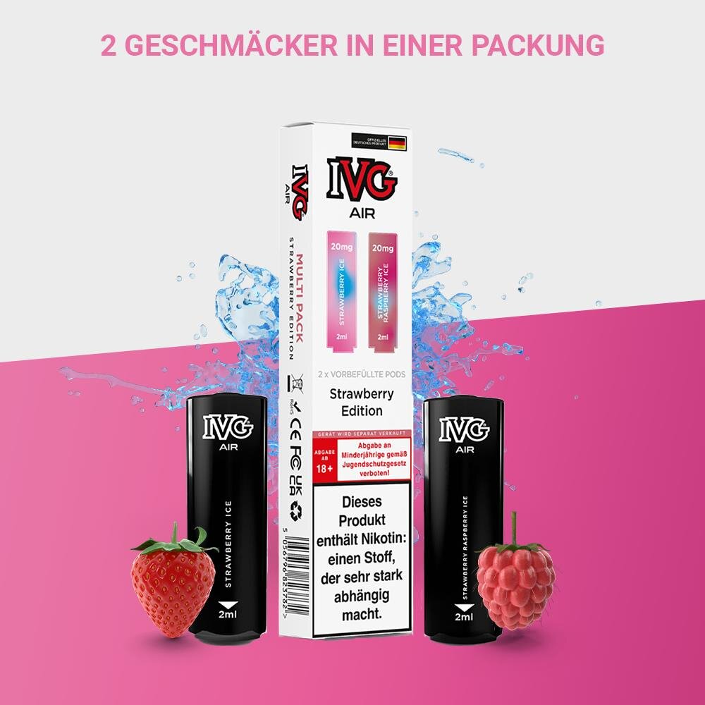 IVG Air 2 in 1 - Strawberry Edition - Pod 20mg/ml (2er Pack) | kaufen ...