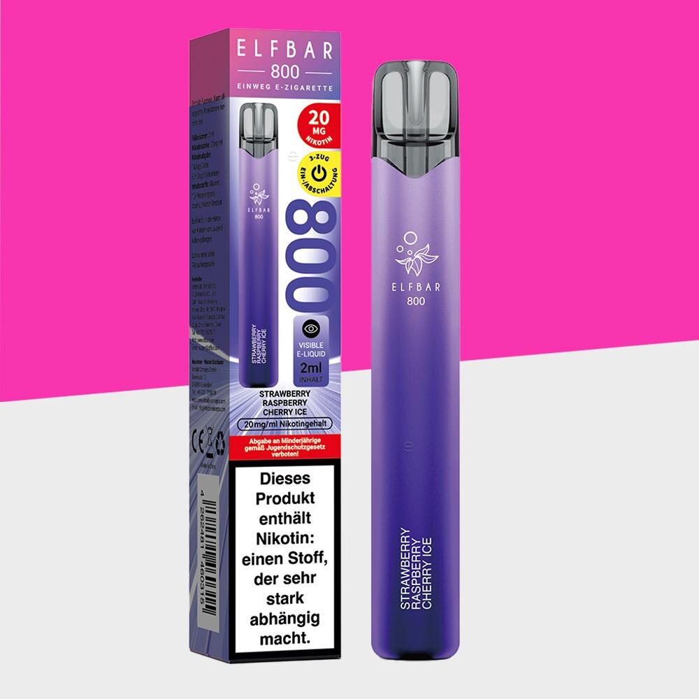 Elfbar 800 Strawberry Raspberry Cherry Ice | kaufen, 5,99