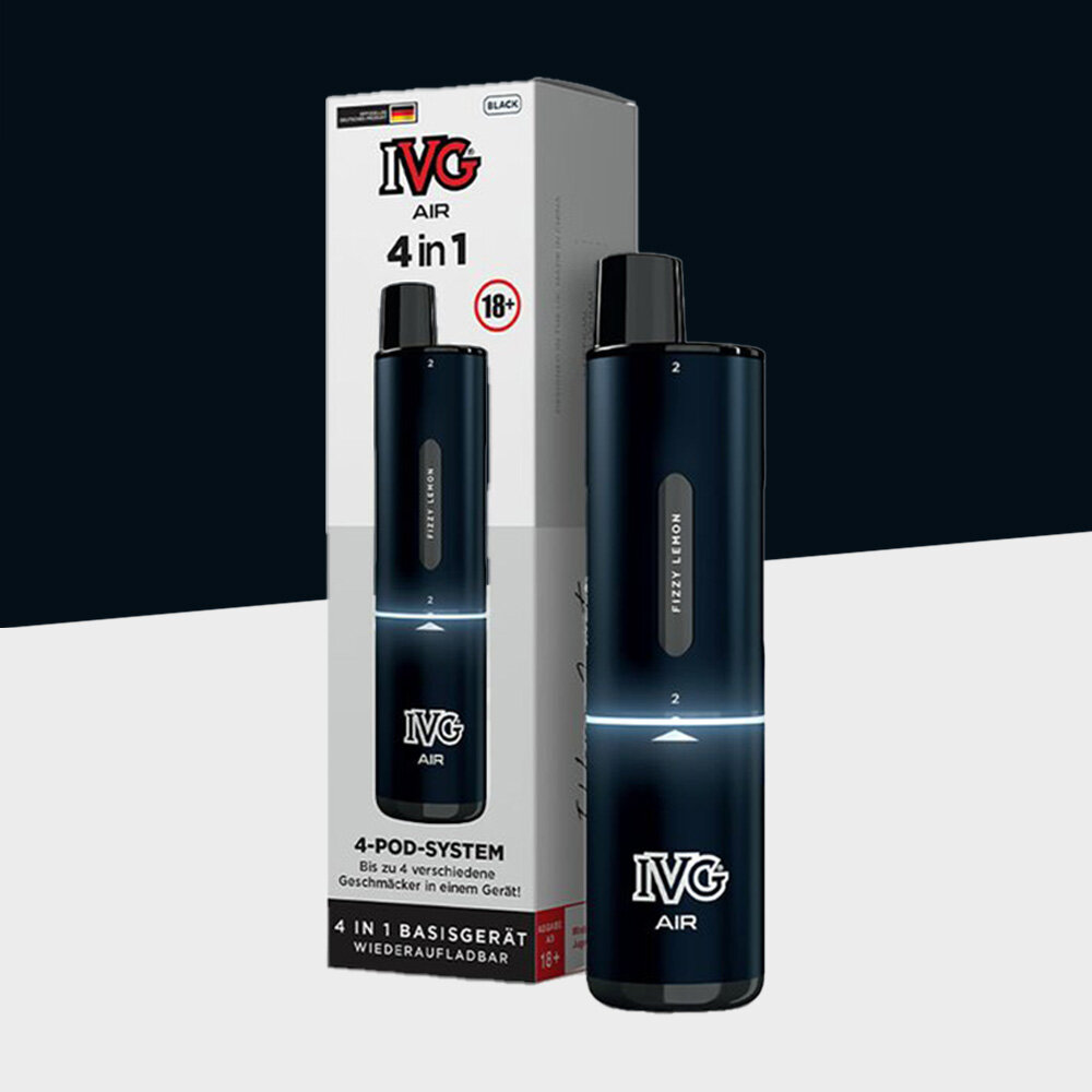 IVG Air 4 in 1 - Black - Pod System - Basisgerät, 9,99