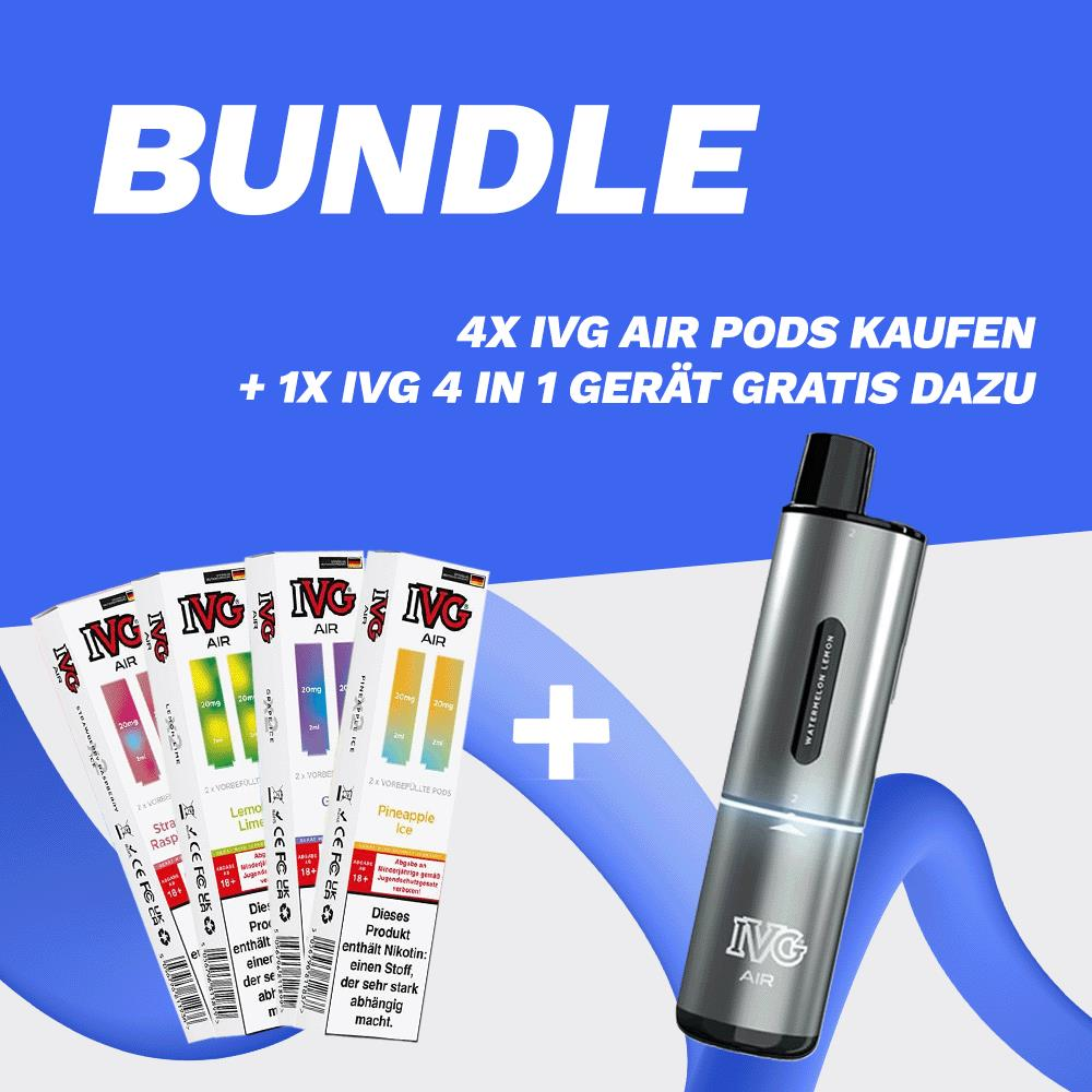 AKTION: 4x IVG Air Pods + GRATIS 1x IVG 4 in 1 Gerät, 24,99