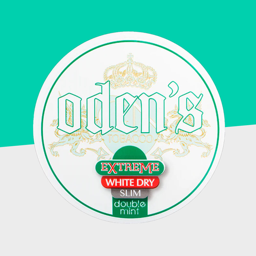 Odens - Extreme Double Mint - White Dry - Slim - Chewing Bags, 6,99