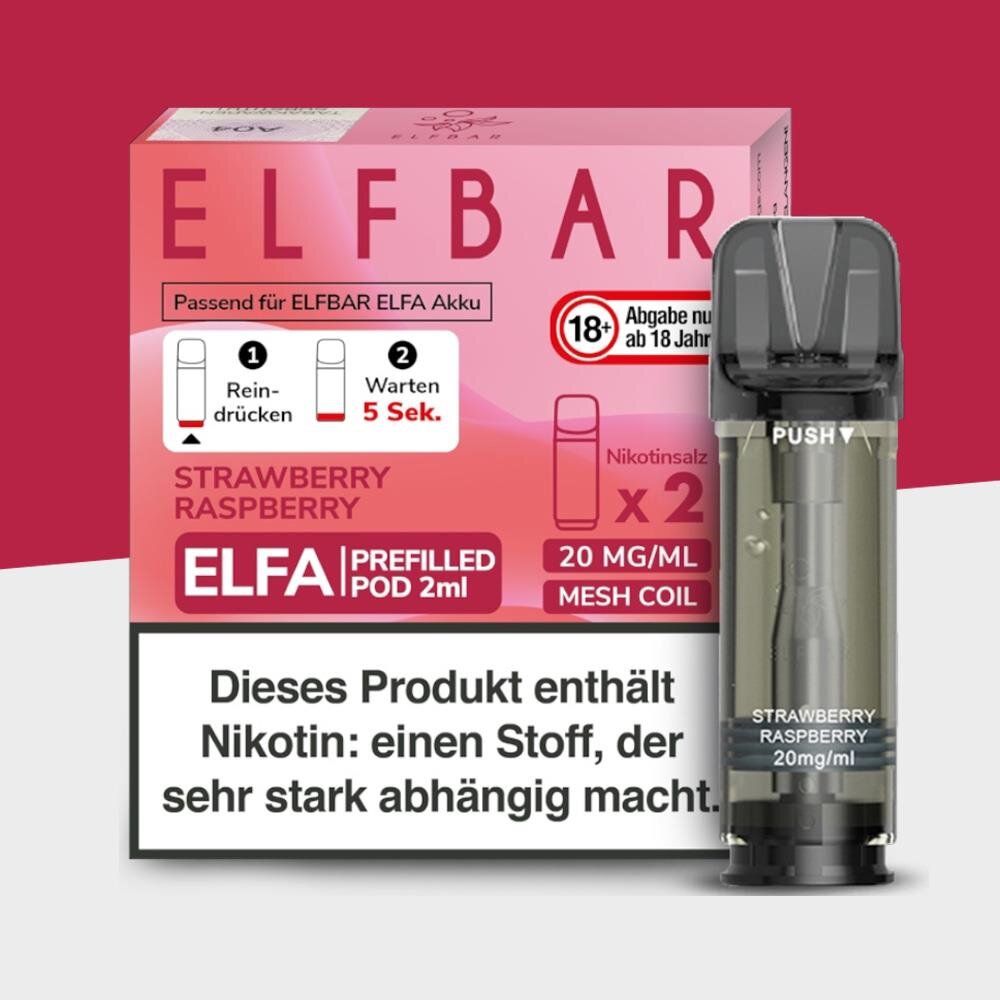 ELFA by Elfbar - Strawberry Raspberry - Pod, 7,49