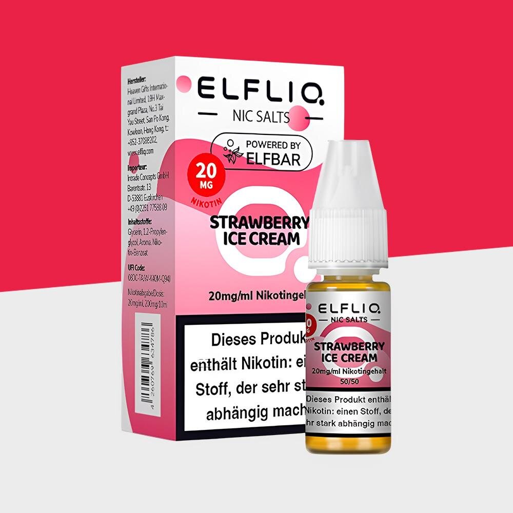 Elfliq - Strawberry Ice Cream 20mg - E-Liquid, 6,99