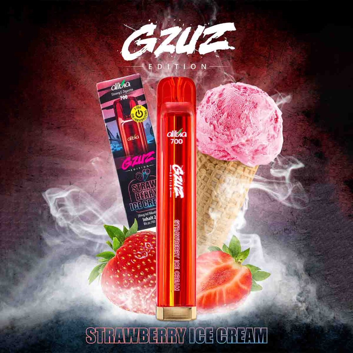 GZUZ V2 - Strawberry Ice Cream - Vape | kaufen, 4,99