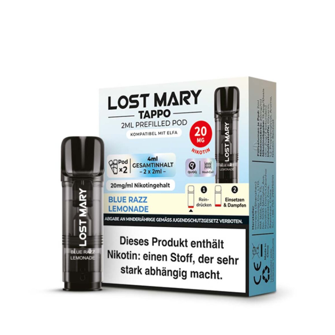 Lost Mary Tappo - Blue Razz Lemonade - Pod | kaufen, 6,99