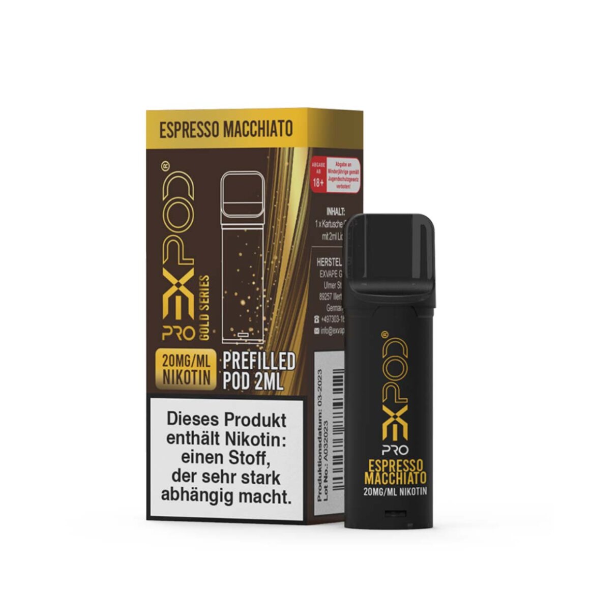 eXvape Expod Pro - Gold Series - Espresso Macchiato | Pod System ...