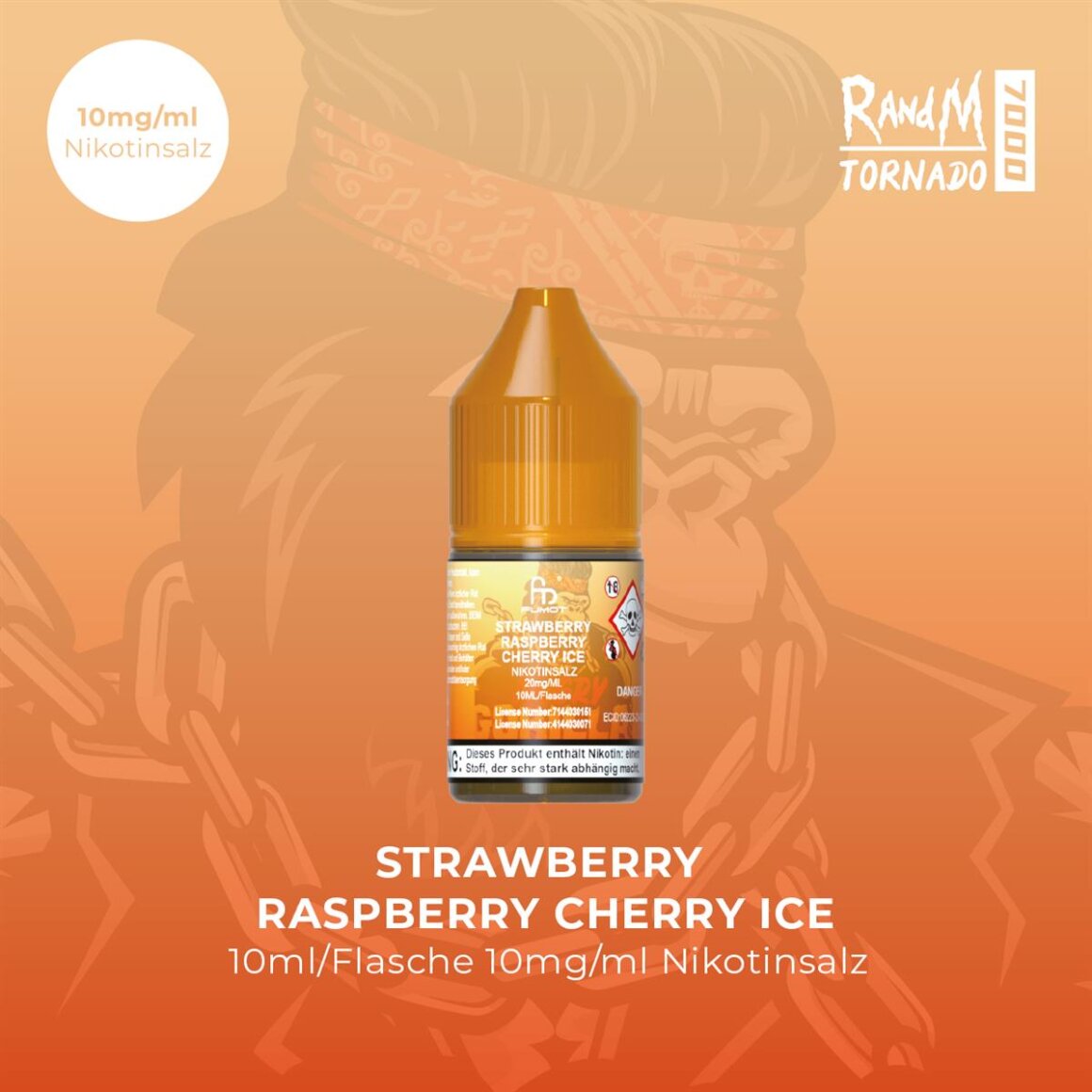 RandM - Strawberry Raspberry Cherry Ice 10mg - E-Liquid, 6,99